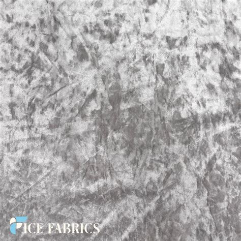 Silver Stretch Crushed Velvet Fabric Shop Online