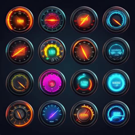 Premium Ai Image Display Games Speedometer Ai Generated Panel Hud