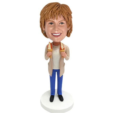 Customized Bobblehead Casual With Ice Cream Bobbleheadcustom Ca
