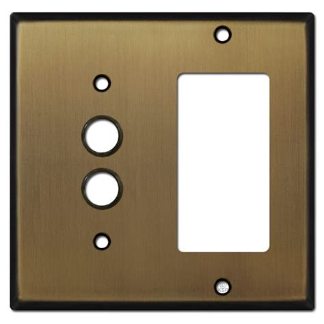 Antique Brass Push Button Switch Plates