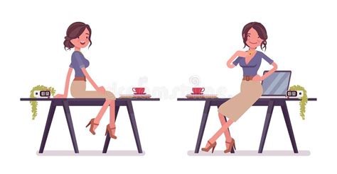 Desk Girl Sexy Stock Illustrations 87 Desk Girl Sexy Stock