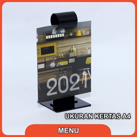 Jual Gantungan Menu Akrilik Acrylic Menu Stand Resto Display Menu A Shopee Indonesia