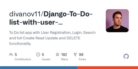 Releases Divanov Django To Do List With User Authentication Github