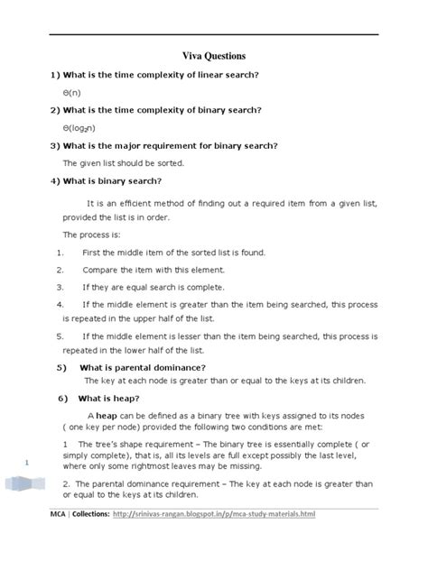 Daa Ada Viva Questions Pdf Dynamic Programming Algorithms