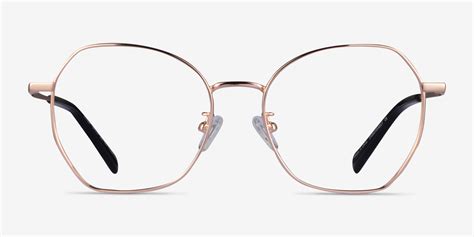 Anissa Geometric Rose Gold Glasses For Women Eyebuydirect