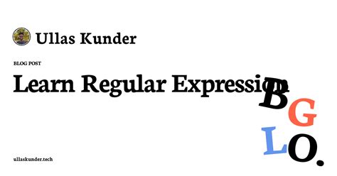 Learn Regular Expression