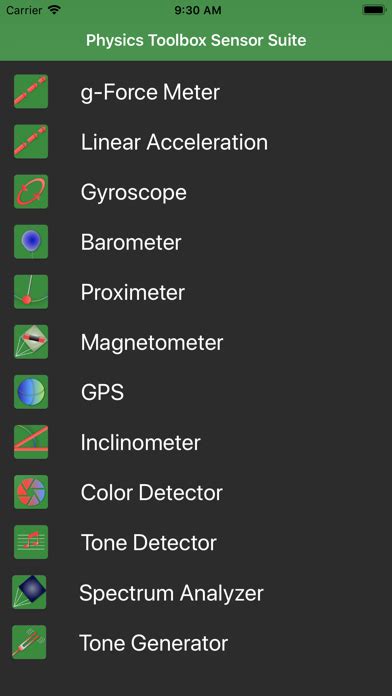 Physics Toolbox Sensor Suite IPhone App