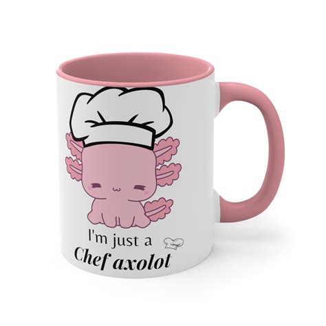 Axolotl Mug Kawaii Axolotl Im Just An Axolotl Chef Mug Etsy