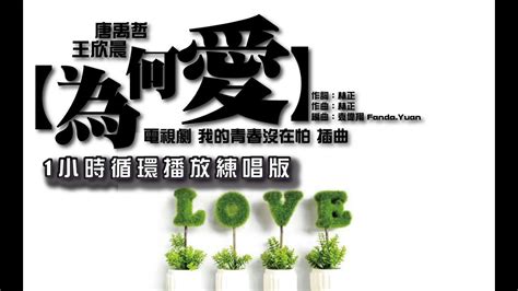 王欣晨amanda 為何愛 唐禹哲三立華劇我的青春沒在怕插曲1小時連續播放版mrp練歌室 Youtube