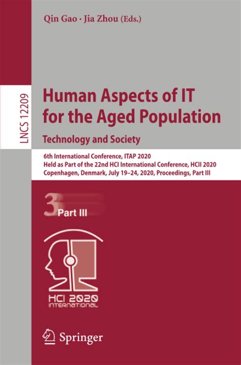 Human Aspects Of It For The Aged Population Technology And Society By