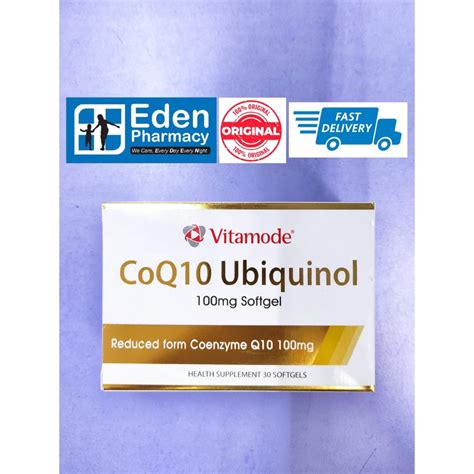 Vitamode Coq10 Ubiquinol 100mg Coenzyme Q10 1 X 30s 2 X 30s