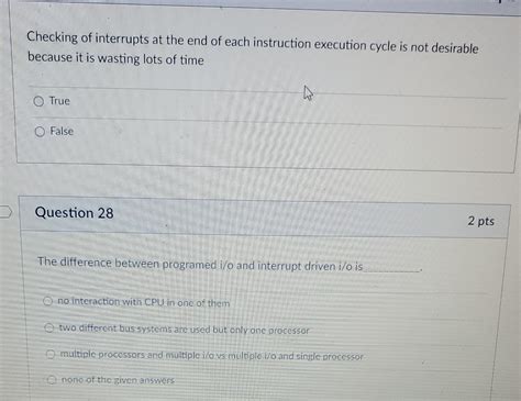 Solved Checking Of Interrupts At The End Of Each Instruction Chegg