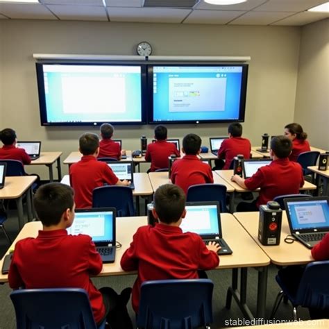 Classroom With Interactive Tech Stable Diffusion Online