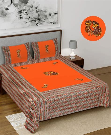 Multicolor Applique Design Patch Work Bedsheet For Home Size 93