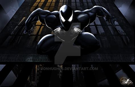 Spiderman Black Costume Var By Jonhughes On Deviantart