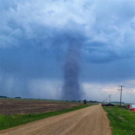 Possible Tornado Or Landspout Near Stettler