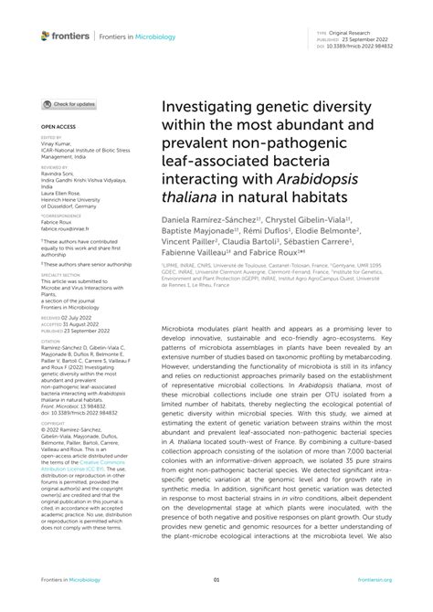 Pdf Investigating Genetic Diversity Within The Most Abundant And