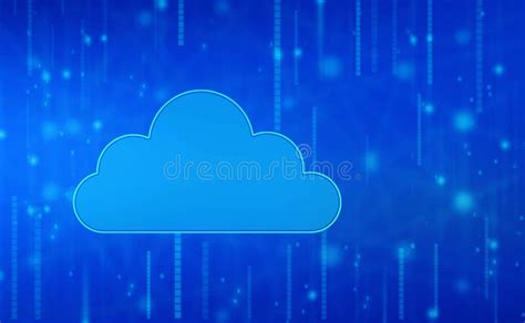2d illustration of cloud computing digital cloud computing concept