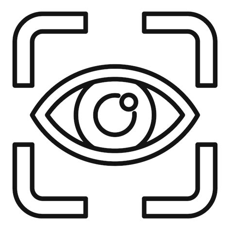 Premium Vector Scan Iris Eye Icon Outline Vector Access Data System