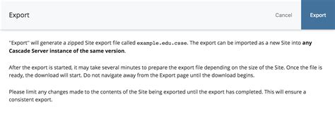 Site Import And Export Cascade CMS Knowledge Base