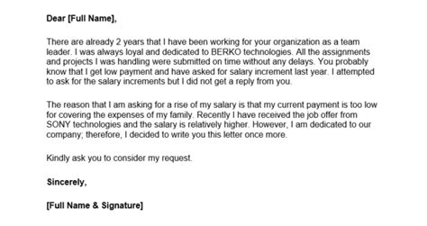 12 Salary Increases Letter Formats Samples For Word And PDF