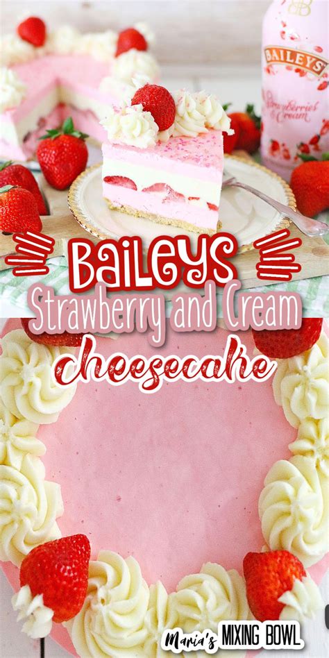 Baileys Strawberries And Cream Cheesecake Artofit