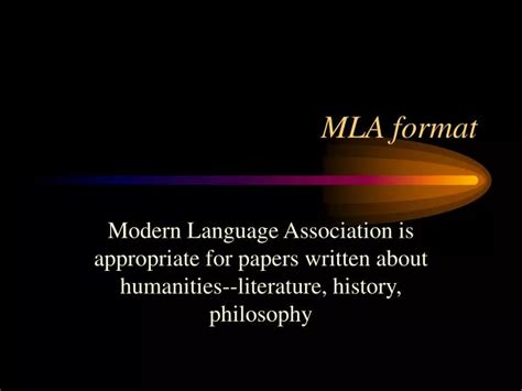 Ppt Mla Format Powerpoint Presentation Free Download Id4603481