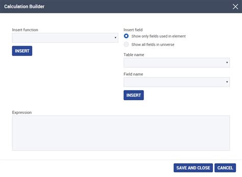 Calculation Builder