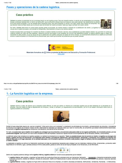 Fases Y Operaciones De La Cadena Logística Pdf Logística Lean