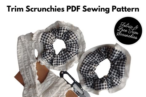 Trim Scrunchie Sewing Pattern Graphic By Sewspiratrice · Creative Fabrica