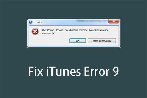 Some Available Solutions To Deal With Itunes Error 9 Issue