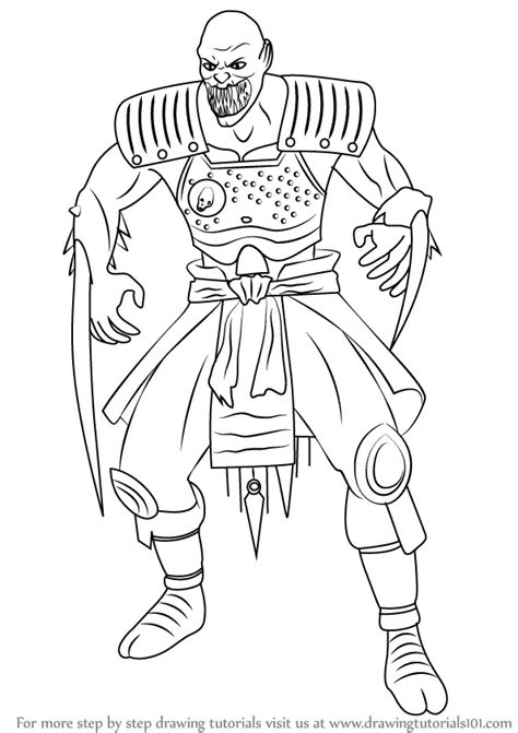 How To Draw Baraka From Mortal Kombat Mortal Kombat Step By Step