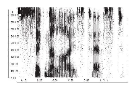 Spectrogramme à bande étroite 25ms 40Hz de l énoncé Signalyze test Download Scientific