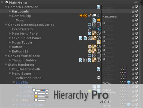 Hierarchypro 유틸리티 도구 Unity Asset Store