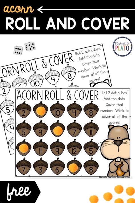Acorn Roll And Cover Playdough To Plato