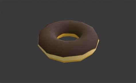 Low Poly Chocolate Donut Free Vr Ar Low Poly 3d Model Cgtrader