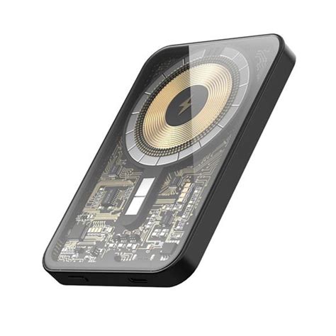 HINOVO MB1 5000xb Magnetic Wireless Power Bank Mirror Black