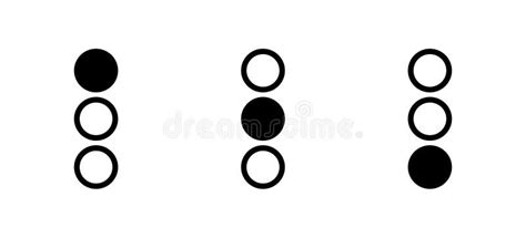 Three Dots For Menu And Settings Buttons Set Social Media Icons Stock Vector Illustration Of