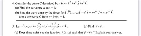 Solved Consider The Curve C Described By Chegg