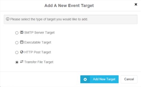 Event Manager Add A File Transfer Event Target For FTP FTPS SFTP Or S PUT GET Cerberus