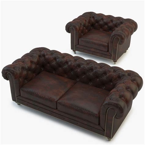 소파 체스터 필드 컬렉션 3d 모델 49 Max Fbx Obj Free3d