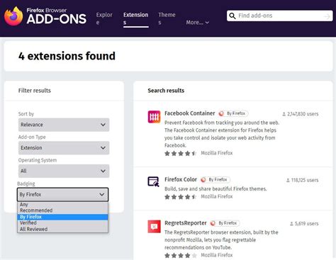 Mozilla Showcases Badges For Firefox Add Ons