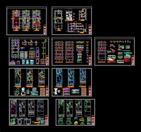 housing three levels dwg block for autocad designs cad