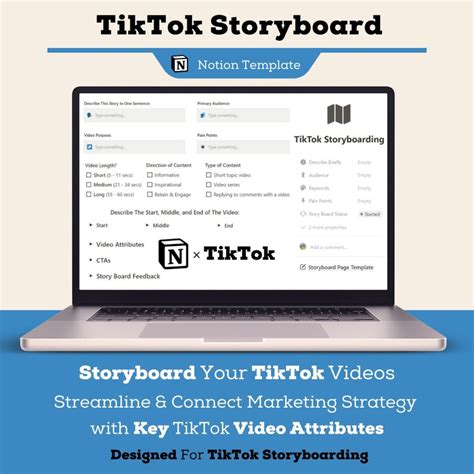 Tiktok Storyboard Notion Template Plan Your Video Content Etsy