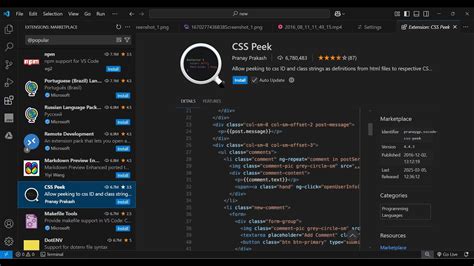 Vs Code Hack To Hover And View Css Rules Instantly Without Leaving Html Using Css Peek Extension