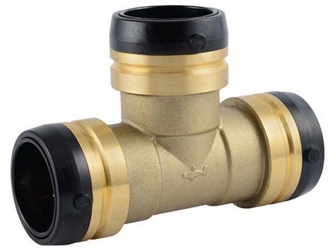 Sharkbite 1 7 8 In Od X 1 1 2 In Od X 1 1 2 In Od Size Brass Push Fit Tee Fitting 884hc3