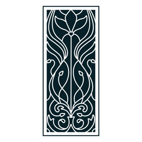Diseño Png Y Svg De Art Nouveau Ornamento Rectángulo Vertical Para
