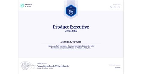 siamak khorrami on linkedin product management certificate from product school