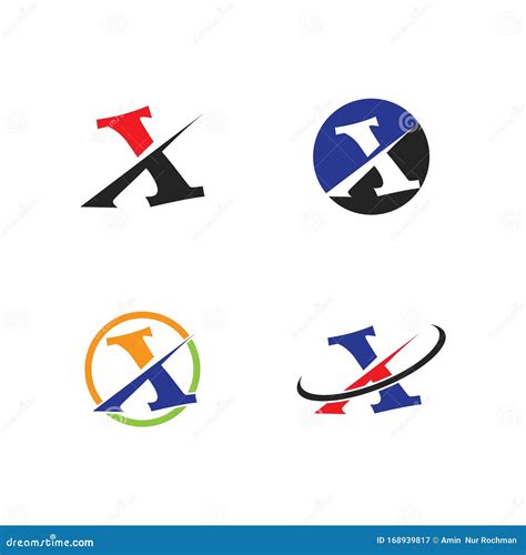 Plantilla Vectorial De Logotipo De Carta X Stock de ilustración Ilustración de forma rojo