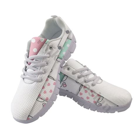 Breathable Women Sneakers Cute Girls Platform Nurse Shoes For Custom